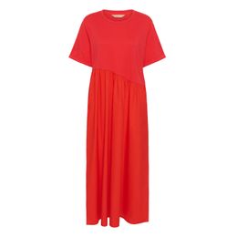 Midikleid Culture "Kleid CUaca", Damen, Gr. L, N-Gr, rot (fiery rot), Obermaterial: 100% Baumwolle CO., Kleider Midikleid