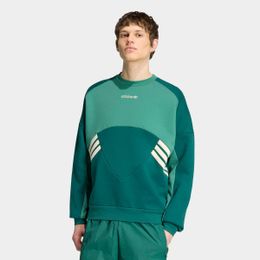 Sweatshirt adidas originals "MUC CRW", Herren, Gr. L, collegiate gr&uuml;n, Obermaterial: 82% Baumwolle, 18% Polyester, normal, Rundhals, angesetztes B&uuml;ndchen, Sweatshirts Sweatshirt