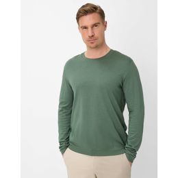 Funktionsshirt Brax "Style T-ShirtN", Herren, Gr. S (48), gr&uuml;n, 50% Baumwolle, 50% Modal, Rundhals, Shirts Funktionsshirt