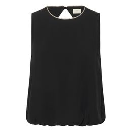 Kurzarmbluse Kaffe "Kurzarm-Bluse KAolga", Damen, Gr. 40, schwarz (schwarz deep), Obermaterial: 100% Polyester PES., Blusen