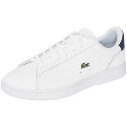 Sneaker Lacoste "CARNABY SET", Herren, Gr. 41, wht, nvy, Leder, Schuhe Sneaker
