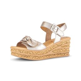 Gabor Damen Keilsandalette "Keilsandalette", Gr. 40gold, Schuhe