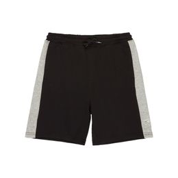 Sweatshorts Quiksilver "Knowledge Area", M&auml;dchen, Gr. 10, schwarz-wei&szlig; (schwarz), Obermaterial: 55% Baumwolle, 45% Microfaser;, Hosen Sweatshorts