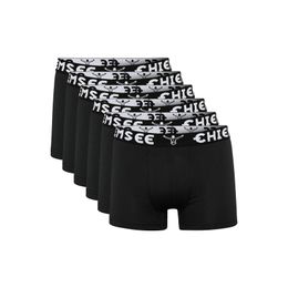 Retro Boxer Chiemsee, Herren, Gr. 4XL (68/70), schwarz, schwarz, 95% Baumwolle, 5% Elasthan, unifarben, k&ouml;rpernah, Unterhosen, im vorteilhaften 6er Pack