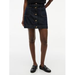 Jeansrock Tommy Hilfiger "MINI SKIRT RINSE HW", Damen, Gr. L (42/44), rinse, Denim/Jeans, Obermaterial: 100% Baumwolle, unifarben, regular fit mini, R&ouml;cke Jeansrock, mit stilvoller Knopfleiste, aus Baumwolle