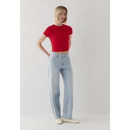Weite Jeans Mavi "LEILA", Damen, Gr. 28, L&auml;nge 32, ice brushed str, 87% Baumwolle, 11% Polyester, 2% Elastan, loose fit normal, Jeans, Baggy Jeans