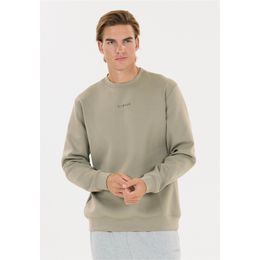 Sweatshirt Virtus "Taro V2", Herren, Gr. L, khaki, 78% Polyester, 17% Viskose, 5% Elasthan, unifarben, normal, Rundhals, Sweatshirts Sweatshirt, mit gro&szlig;er Bewegungsfreiheit