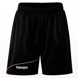 Shorts Kempa "Shorts REVERSIBLE Kids", M&auml;dchen, Gr. 116, N-Gr, schwarz (schwarz, wei&szlig;), Obermaterial: 100% Polyester PES., Hosen Shorts