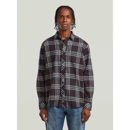 G-Star Raw Langarmshirt G-STAR "One Pocket Regular Hemd", Herren, Gr. L, salute varsity check, Obermaterial: 70% Baumwolle, 30% Baumwolle, Shirts Langarmshirt