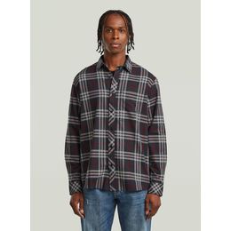G-Star Raw Langarmshirt G-STAR "One Pocket Regular Hemd", Herren, Gr. L, salute varsity check, Obermaterial: 70% Baumwolle, 30% Baumwolle, Shirts Langarmshirt