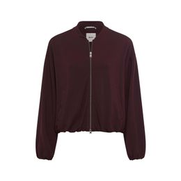 Strickjacke Brax "Style BECKY L", Damen, Gr. 36, braun (dunkellila), 51% Viskose, 44% Polyester, 5% Elasthan, Rundhals, Strickjacken Strickjacke