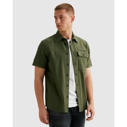 PME-Legend Kurzarmhemd PME LEGEND, Herren, Gr. L, N-Gr, thyme, Web, Obermaterial: 100% Baumwolle, normal normal, Hemden, mit leicht abgerundetem Saum