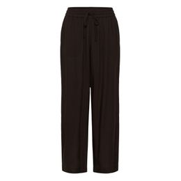 Stoffhose Kaffe "Casual Hose KAmilia", Damen, Gr. 38, N-Gr, braun (schwarz coffee), Obermaterial: 70% Viskose CV. 30% Leinen LI., Hosen Stoffhose