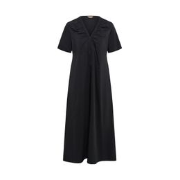 Midikleid Culture "Kleid CUBERRI", Damen, Gr. M, N-Gr, schwarz, Obermaterial: 65% Baumwolle CO. 33% Polyester PES. 2% Elasthan EL., Kleider Midikleid