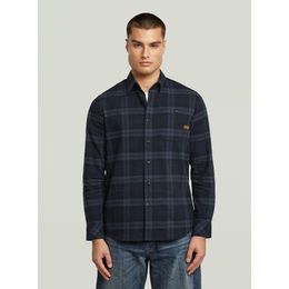 G-Star Raw Langarmshirt G-STAR "Bristum 2.0 Slim Hemd", Herren, Gr. S, india ink toby check, Obermaterial: 100% Baumwolle, Shirts Langarmshirt