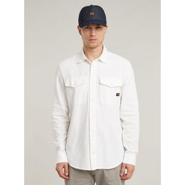 G-Star Raw Langarmshirt G-STAR "Marine Slim Hemd", Herren, Gr. M, milk gd, Obermaterial: 50% Baumwolle, 50% Baumwolle, Shirts Langarmshirt
