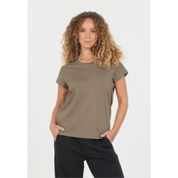 Funktionsshirt NOU "Highmore V2", Herren, Gr. 40, braun (khaki), 100% Baumwolle, unifarben, normal, Rundhals, Shirts Funktionsshirt, Schmucklos