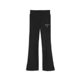 Leggings Puma "Puma Classics High-Waist Flared Leggings M&auml;dchen", Kinder, Gr. 152, Normalgr&ouml;&szlig;en, schwarz, Obermaterial: 5% Elasthan, 95% Baumwolle, eng, Hosen Leggings