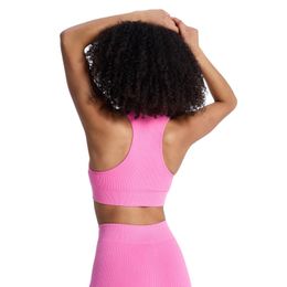Sporttop Roxy "Chillout Seamless Washed", Damen, Gr. M, pink (sangria sunset), Obermaterial: 90% Polyamid, 10% Elasthan;, Tops Sporttop