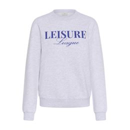 Sweatshirt Kaffe "Sweatshirt KAjamie", Damen, Gr. L, grau (light grau melange), Obermaterial: 85% Baumwolle CO. 15% Polyester PES., Sweatshirts Sweatshirt