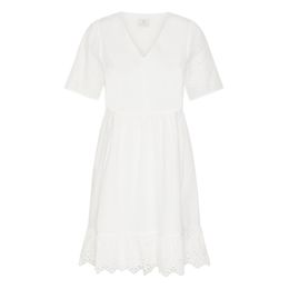 Midikleid Kaffe "Kleid KAmolly", Damen, Gr. 36, N-Gr, chalk, Obermaterial: 100% Baumwolle CO., Kleider Midikleid
