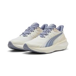 Trainingsschuh Puma "Pulse Pro Laufschuhe Erwachsene", Damen, Gr. 38,5, beige (warm wei&szlig; alpine snow gray sky), Obermaterial: Synthetik, Textil, Kuhleder. Futter: Textil. Innensohle: Textil. Laufsohle: Gummi, Schuhe