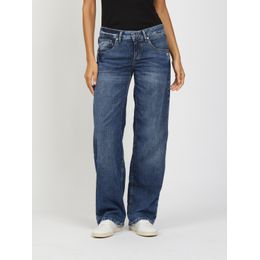 Comfort-fit-Jeans Gang "Gang Jeans Straight Fit 94RIVER", Damen, Gr. 24, blau (denim hellblau), Denim/Jeans, 76% Baumwolle, 15% Polyester, 8% Viskose, 1% Elasthan, Jeans