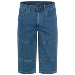 Jeansbermudas Arizona, Herren, Gr. 46, N-Gr, blau (mid blau used), Denim/Jeans, Obermaterial: 100% Baumwolle, unifarben mit Farbeinsatz, regular fit kniebedeckend, Jeans, Regular Fit, gerade geschnittenes Bein, niedrige Leibh&ouml;he