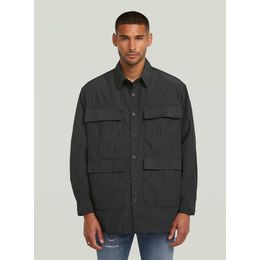 G-Star Raw Langarmshirt G-STAR "Relaxed Cargohemd", Herren, Gr. L, dk schwarz, Obermaterial: 64% Polyimid, 36% Polyamid, Shirts Langarmshirt