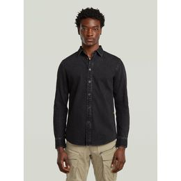 G-Star Raw Langarmshirt G-STAR "Clean Slim Hemd", Herren, Gr. M, worn in oyster shell, Obermaterial: 100% Baumwolle, Shirts Langarmshirt
