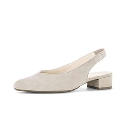 Slingpumps Gabor "Slingpumps", Damen, Gr. 38,5, grau, Schuhe Slingpumps