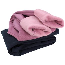 Leggings TUPTAM "Leggings M&auml;dchen Winter Leggings 2er PACK Gef&uuml;ttert", M&auml;dchen, Gr. 104, N-Gr, rosa (2er pack rosa, dunkelblau), Obermaterial: 62% Polyester PES. 34% Baumwolle CO. 4% Elasthan EL., Hosen Leggings