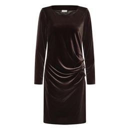 Midikleid Kaffe "Kleid Kelly", Damen, Gr. L, N-Gr, schwarz coffee, Obermaterial: 90% Polyester PES. 10% Elasthan EL., Kleider Midikleid