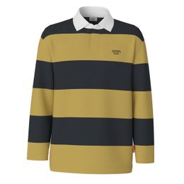 JOOP! Sweatshirt JOOP JEANS "Crosban", Herren, Gr. L, medium gelb, Sweatware, Obermaterial: 100% Baumwolle, gestreift, regular fit taillenbedeckt, Rundhals, eingesetzt abgesteppte Kante, Sweatshirts Sweatshirt, Regular fit mit Polokragen