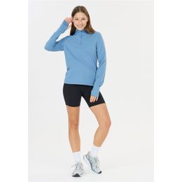 Strickpullover Endurance "Chaba", Damen, Gr. 34, blau (ice), 100% Polyester, meliert, unifarben, normal, ohne Ausschnitt, Pullover Strickpullover, mit Quick-Dry-Funktion