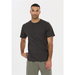 Funktionsshirt NOU "Florce V2", Herren, Gr. L, schwarz, grau, 60% Polyester, 40% Baumwolle, meliert, normal, Rundhals, Shirts Funktionsshirt, Schmucklos