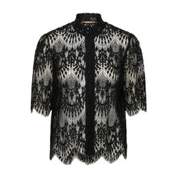 Kurzarmbluse Culture "Kurzarm-Bluse CUokram", Damen, Gr. XS, schwarz, Obermaterial: 70% Nylon NY. 30% Baumwolle CO., Blusen
