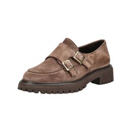 Slipper Paul Green "Paul Green Slipper Veloursleder", Damen, Gr. 40, braun, Veloursleder, Schuhe Slipper