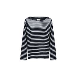 Kurzarmhemd WASABI CONCEPT "Wasabi Concept T-shirt WA-SAKAR 2", Damen, Gr. 46-48, 6910c navy combi, Obermaterial: 65% Baumwolle, 30% Viskose, 5% Elasthan, Hemden