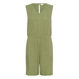 Jumpsuit Kaffe "Overall KAmilia", Damen, Gr. 34, N-Gr, oil gr&uuml;n, Obermaterial: 70% Viskose CV. 30% Leinen LI., Overalls Jumpsuit
