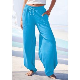 Sweathose Bench., Damen, Gr. 36/38, N-Gr, blau, Sweatware, Obermaterial: 60% Baumwolle, 40% Polyester, unifarben, figurumspielend lang, Hosen Sweathose, mit seitlichen Eingrifftaschen, Loungewear