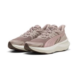 Trainingsschuh Puma "Pulse Pro Laufschuhe Erwachsene", Damen, Gr. 37, rosa (rose latte sandstone gold beige metallic), Obermaterial: Synthetik, Textil, Kuhleder. Futter: Textil. Innensohle: Textil. Laufsohle: Gummi, Schuhe