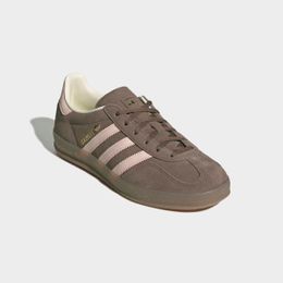 Sneaker adidas originals "GAZELLE INDOOR", Damen, Gr. 37, earth strata, wonder quartz, gum5, Leder, Synthetik, Schuhe Sneaker