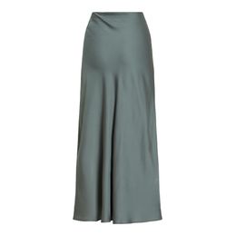 Maxirock Vila "VIELLETTE HW LONG SKIRT - NOOS", Damen, Gr. 36, balsam gr&uuml;n, Web, Obermaterial: 100% Polyester, unifarben, Basic schmal wadenlang, R&ouml;cke Maxirock, Kunstfaser