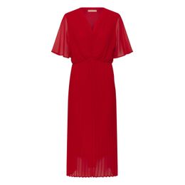 Midikleid Culture "Kleid CUalvia", Damen, Gr. L, N-Gr, fiery rot, Obermaterial: 100% Polyester PES., Kleider Midikleid