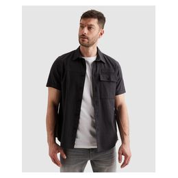 PME-Legend Kurzarmhemd PME LEGEND, Herren, Gr. L, N-Gr, graphite, Web, Obermaterial: 100% Baumwolle, normal normal, Hemden, mit leicht abgerundetem Saum