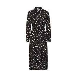 Midikleid Kaffe "Kleid KAoline", Damen, Gr. 34, N-Gr, schwarz-wei&szlig; (schwarz with chalk dot), Obermaterial: 50% Viskose CV. 50% Viskose LENZING ECOVERO CV LenzEcov., Kleider Midikleid