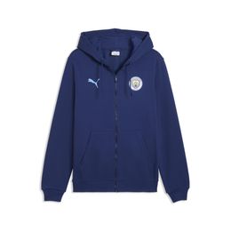 Sweatjacke Puma "Manchester City ftblCulture Kapuzenjacke Herren", Herren, Gr. XL, blau jewel team light, 68% Baumwolle, 32% Polyester, Sweatjacken Sweatjacke