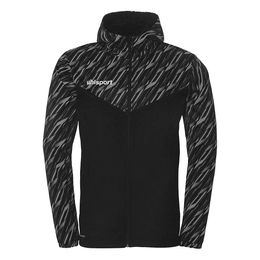 Trainingsjacke Uhlsport "Trainingsjacke Progressive 28 Multi Hood Kids", M&auml;dchen, Gr. 116, schwarz, Obermaterial: 100% Polyester Pol. recyc.., Jacken Trainingsjacke