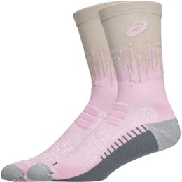 Laufsocken asics "PERFORMANCE RUN SOCK CREW", Damen, Gr. L (43/46), hazy lila, rose dust, Obermaterial: 88% Polyamid, 9% Polypropylen, 3% Elasthan, Socken, mit D&auml;mpfung, mit Mesh-Knit-Gewebe